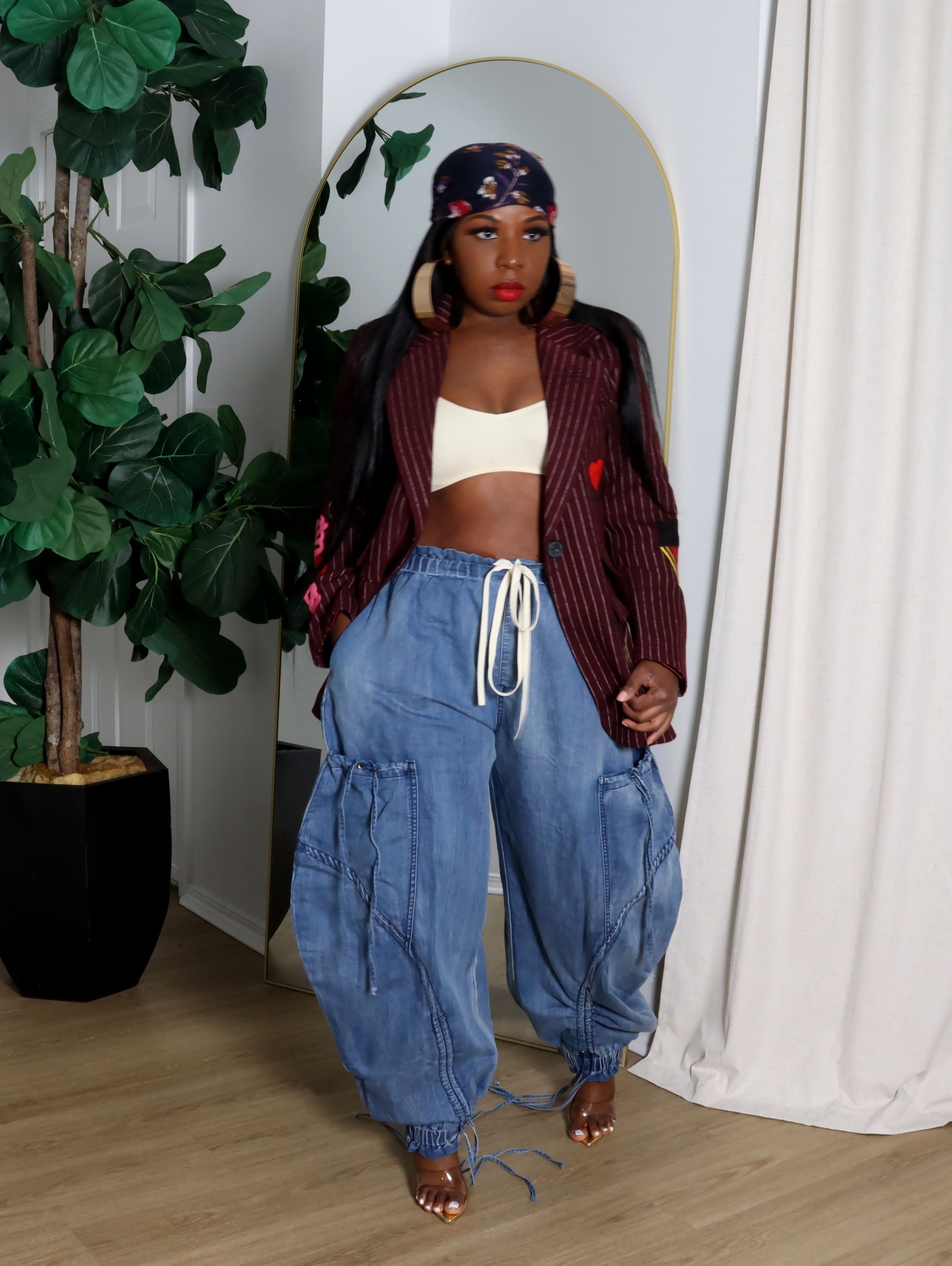 Urban Genie | Drawstring Denim – Mixed Emotions Boutique